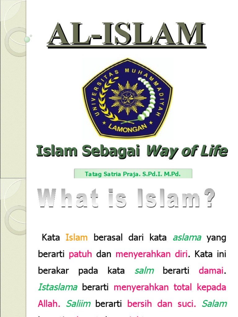 Materi 1 (Islam Sebagai Way of Life) | PDF