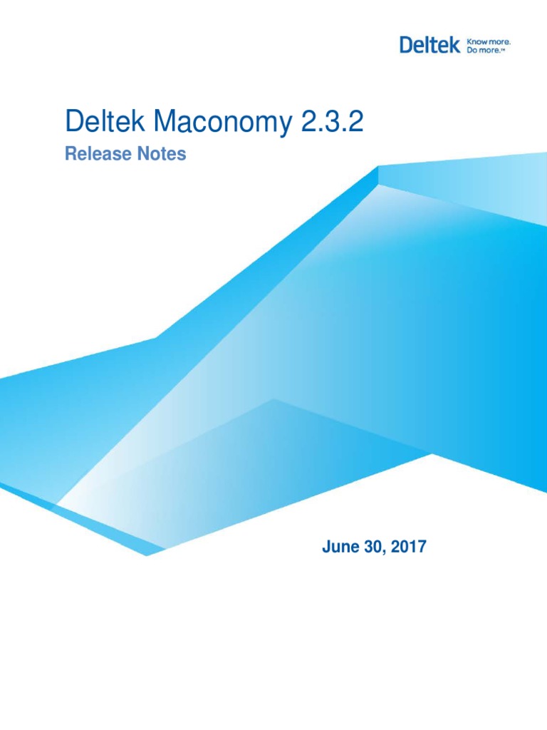 Deltek Maconomy 232 Release Notes | PDF | Software Engineering ...