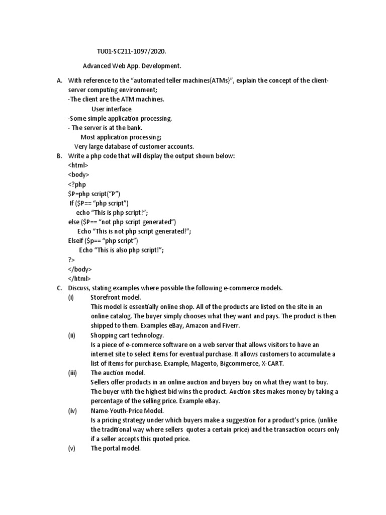Advanced Web Development Assignment | PDF | World Wide Web | Internet & Web