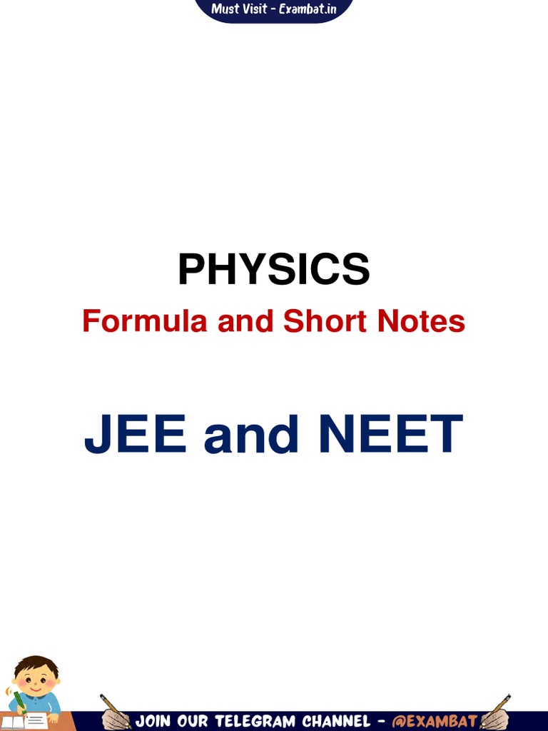 Comprehensive study guide on physics concepts for JEE and NEET exams ...