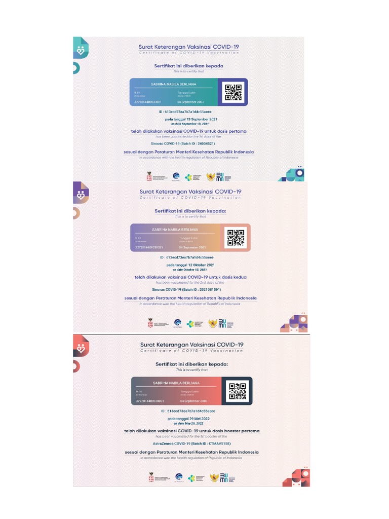 Sertifikat Vaksin Pdf