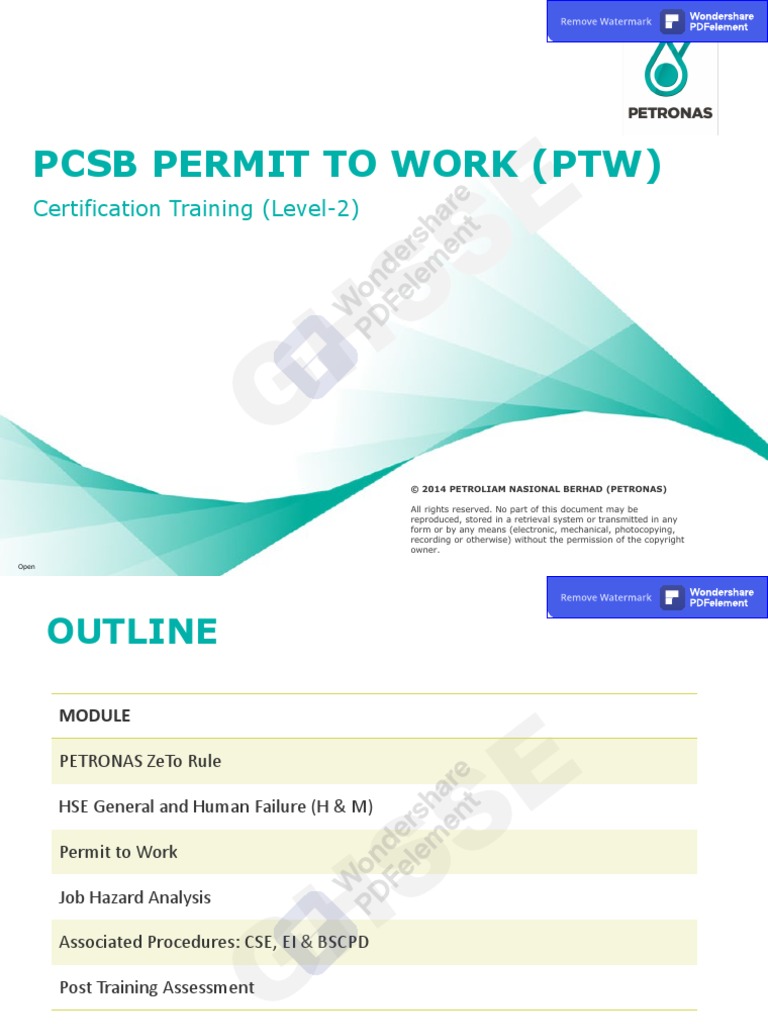 PTW l2 - Full Module | PDF | Occupational Safety And Health | Safety
