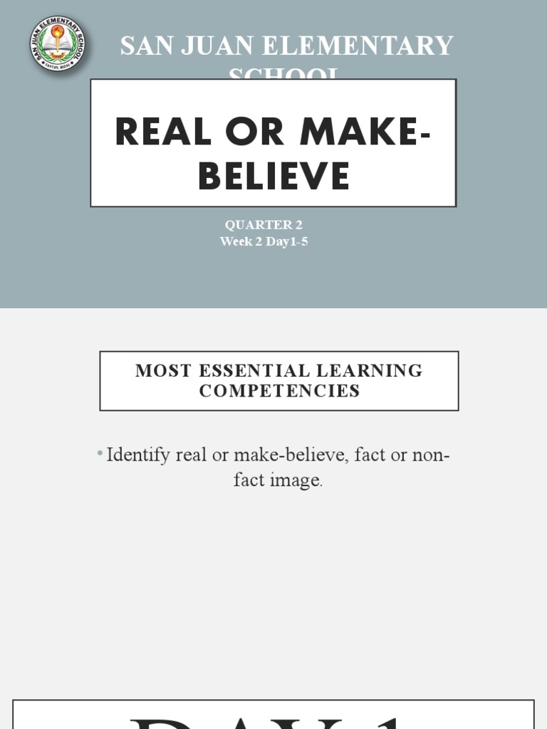 Real vs. Make-Believe Images: Week 2 | PDF | Image | Cognitive Science