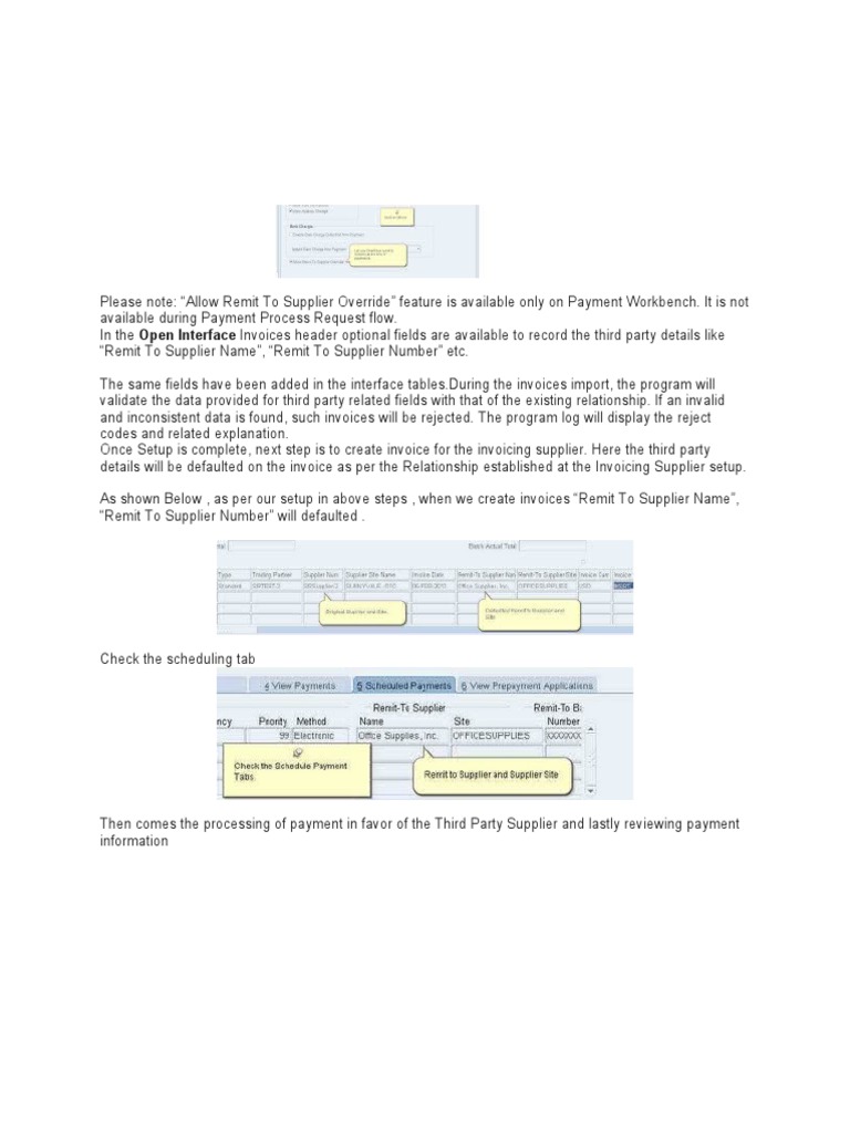 Oracle Suppliers Payments Examples in R12 - 5 | PDF | Invoice ...