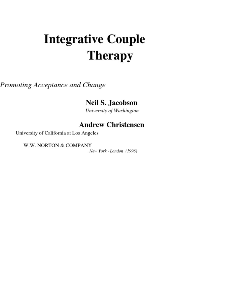 Integrative Couple Therapy | PDF | Psychotherapy | Clinical Psychology