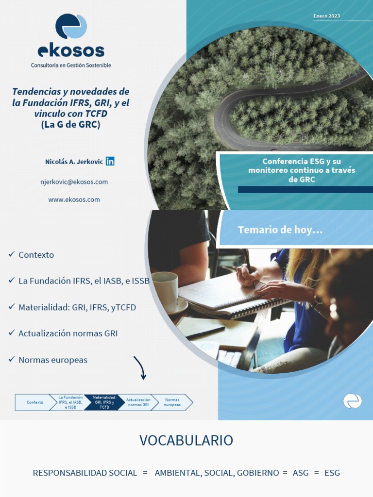 ESG Nicolas Jerkovic EKOSOS Conferencia | PDF | normas internacionales ...