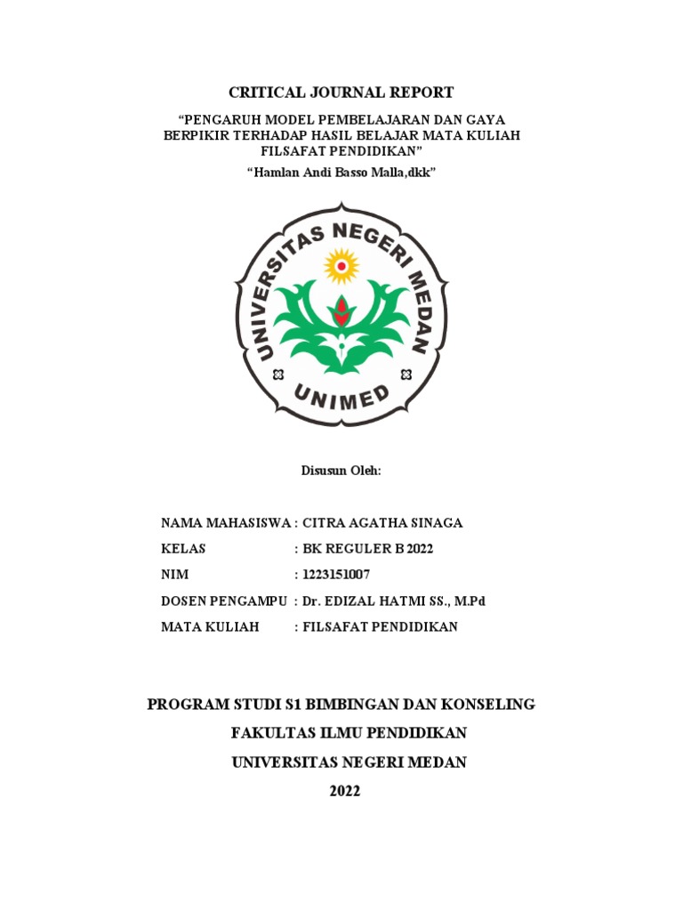 CJR Filsafat Pend Citra Agatha | PDF