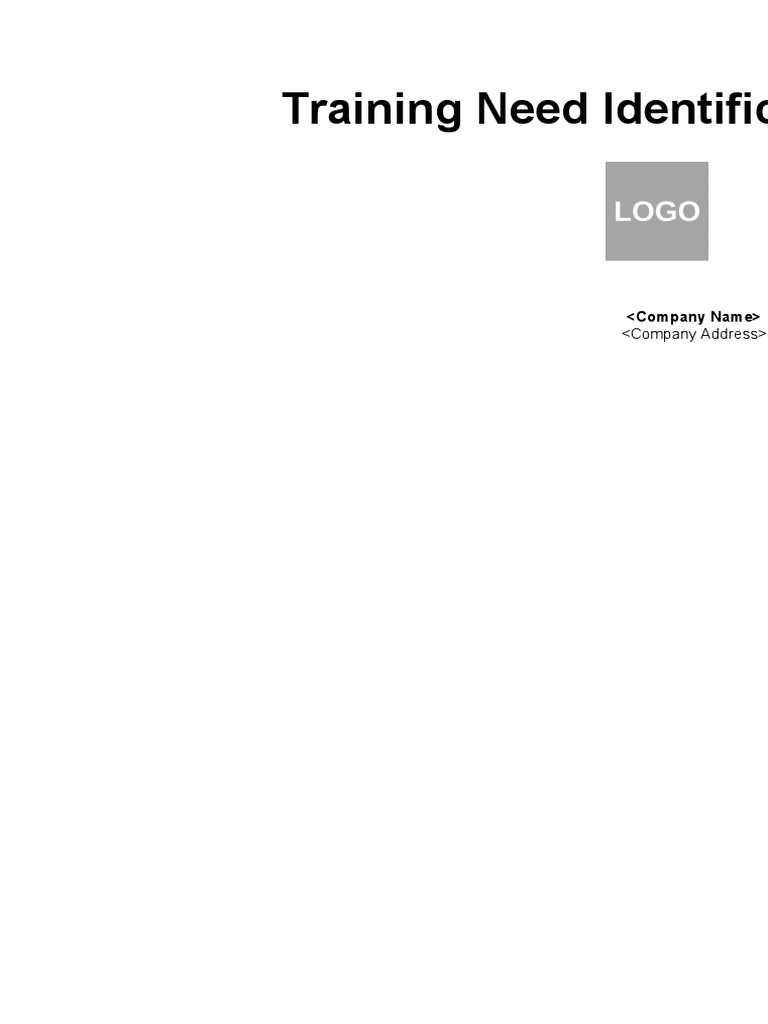 Training Need Analysis Template | Download Free PDF | Communication | Self Training Need Analysis Template | Download Free PDF | Communication | Self