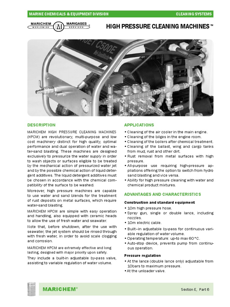 High Pressure Cleaning Machines | PDF | Electric Motor | Valve