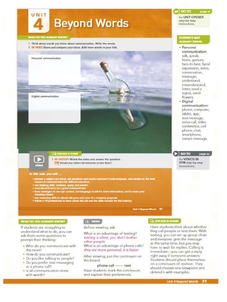 Unit 4 Speak Your Mind L3 | PDF