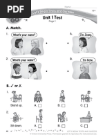 Let's Go 1 Test (Units 5-8) | PDF | Language Arts & Discipline