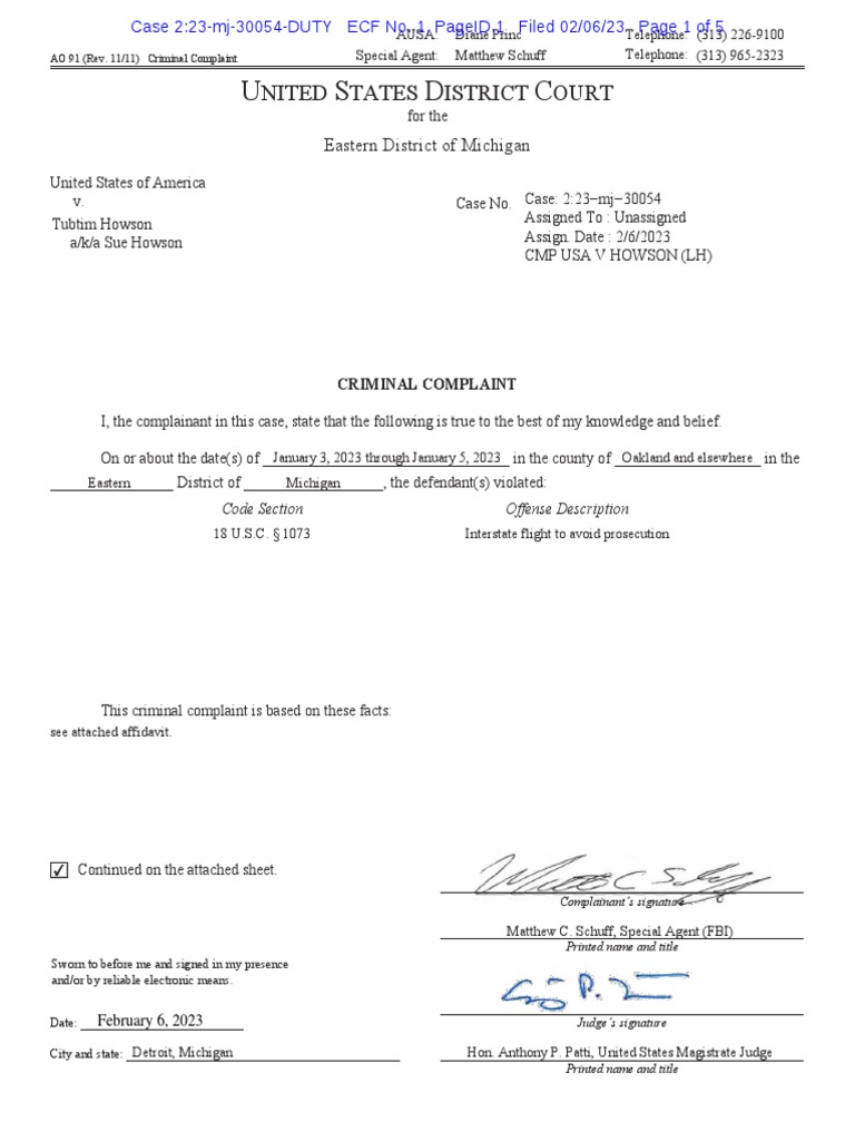 Tubtim Howson Accused of Fleeing Country After Michigan Hit-And-Run ...