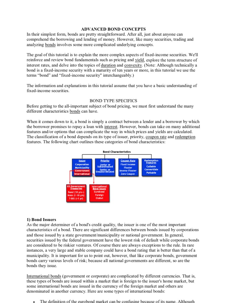 Advanced Bond Concepts | PDF | Bond Duration | Yield Curve
