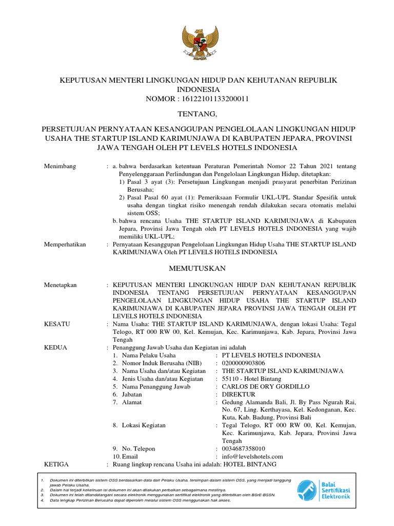 Persetujuan PKPLH | PDF