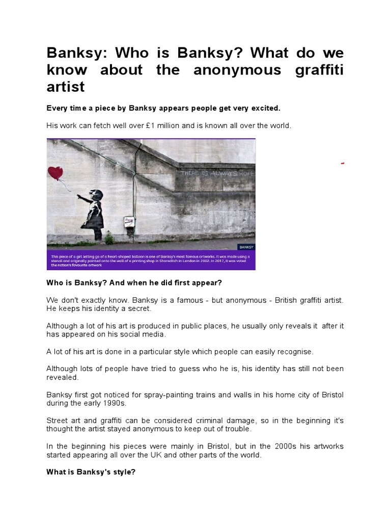 Banksy | PDF | Graffiti | Street Art