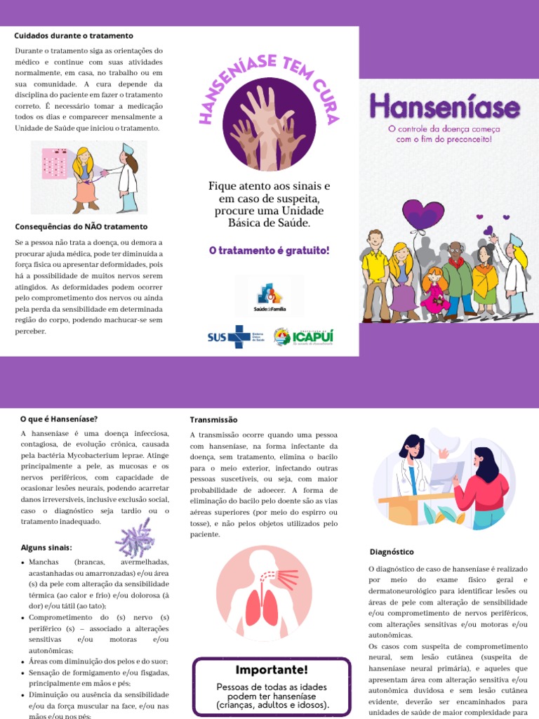 Folder Hanseníase 2023 | PDF | Lepra | Medicina Clínica
