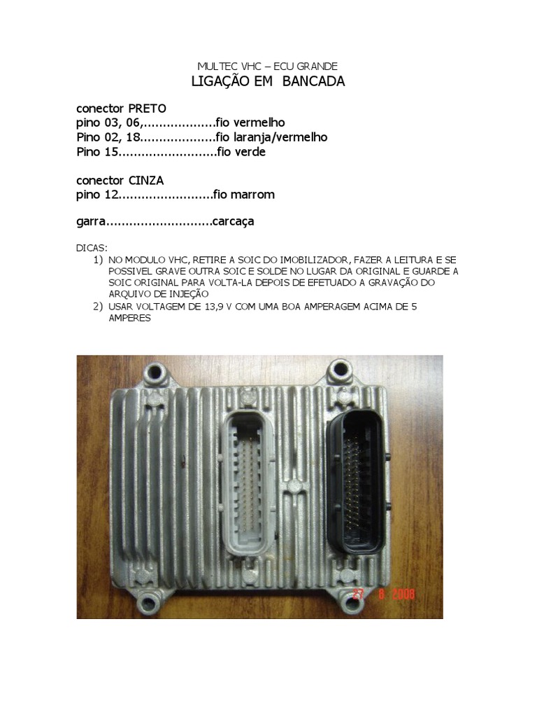 Modulo Multec H Grande Conector Preto - Cinza - MicroHibridas | PDF
