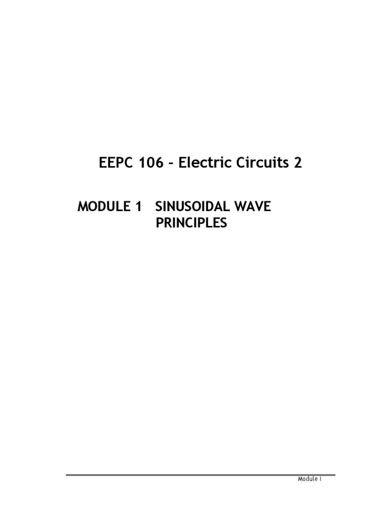 Eepc 106 Module 1 | PDF | Phase (Waves) | Root Mean Square