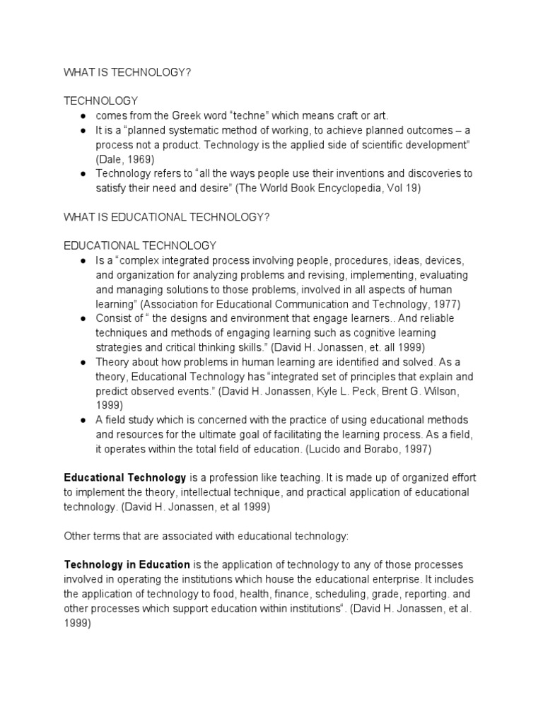 EDUC 4 Module 1 | PDF | Educational Technology | Learning