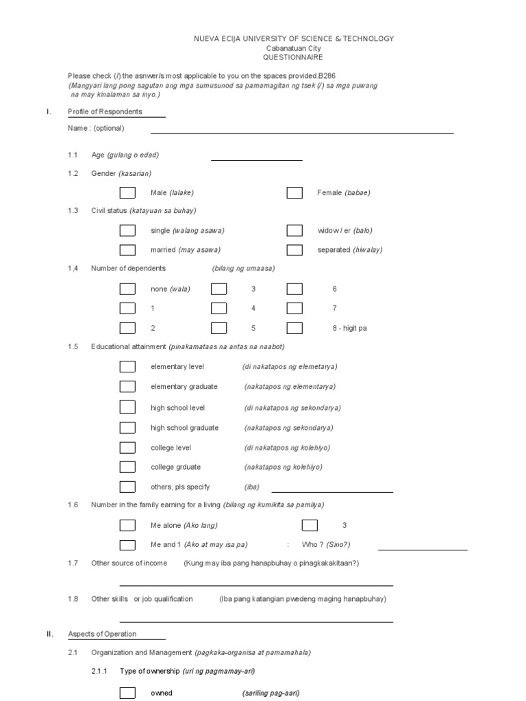 AJCLJRJ - Questionnaire Thesis2 | PDF | Business