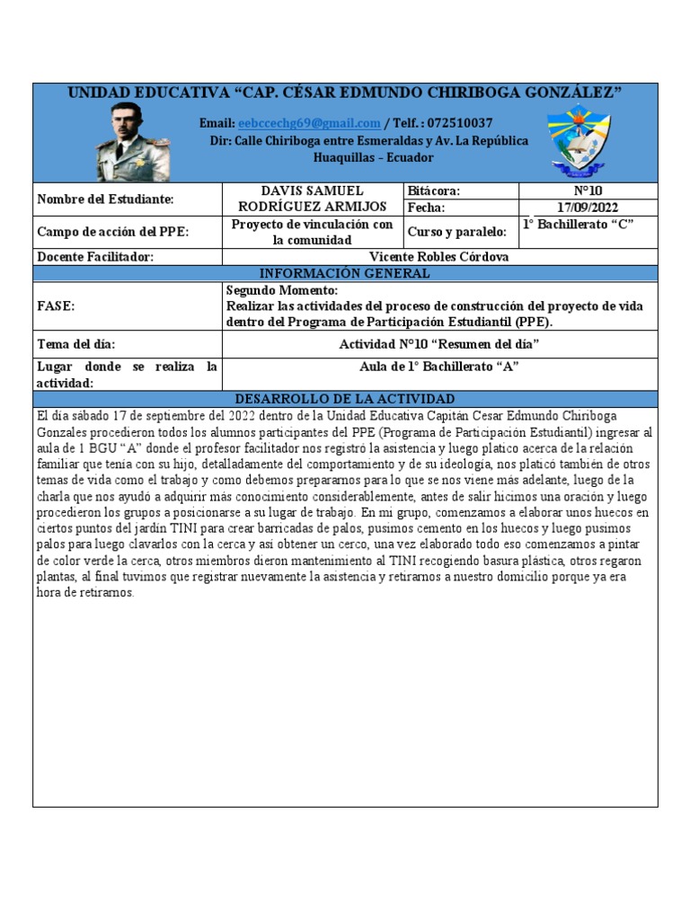 Bitacora 10 | PDF | Crecimiento personal y profesional | Ciencias sociales
