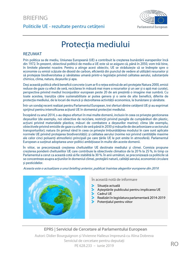 Protectia Mediuluiu UE | PDF
