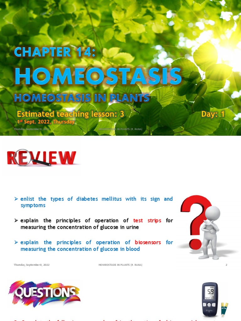 HOMEOSTASIS IN PLANTS - PART 1, 2 and 3 | PDF | Stoma | Chloroplast