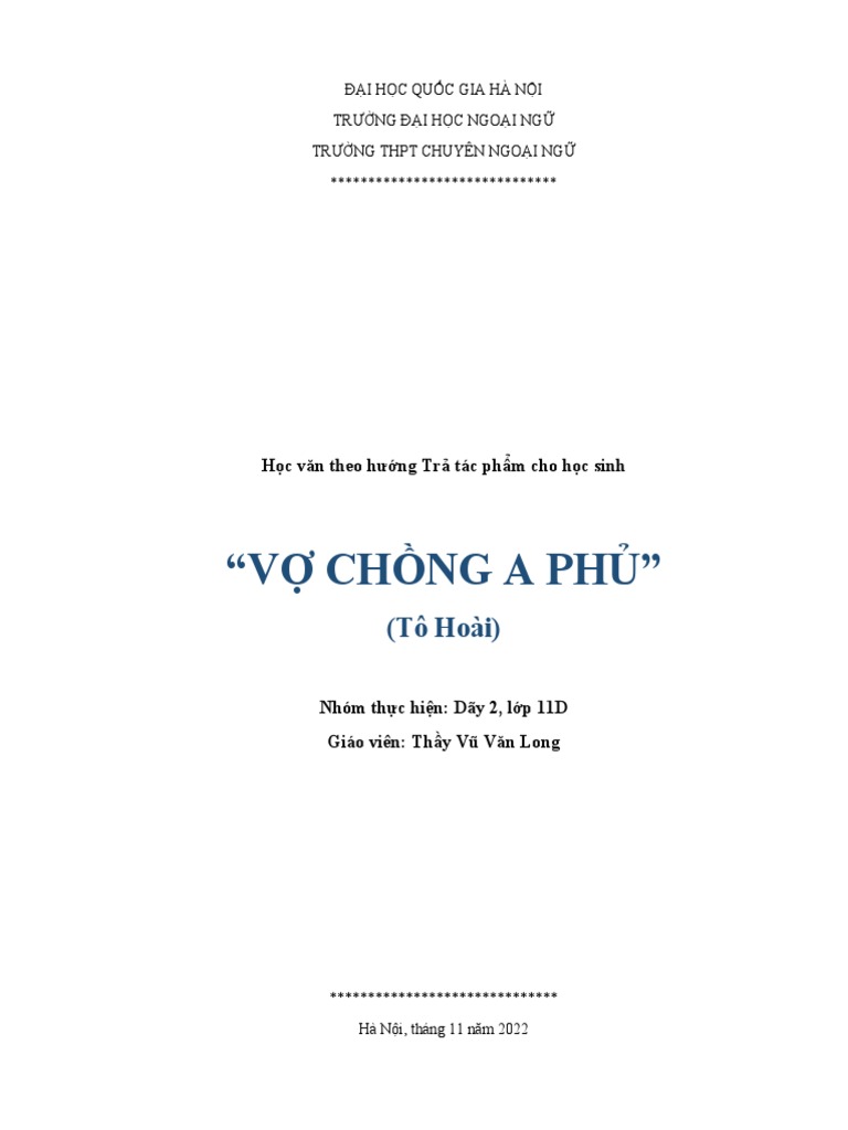 "V CH NG A PH ": (Tô Hoài) | PDF