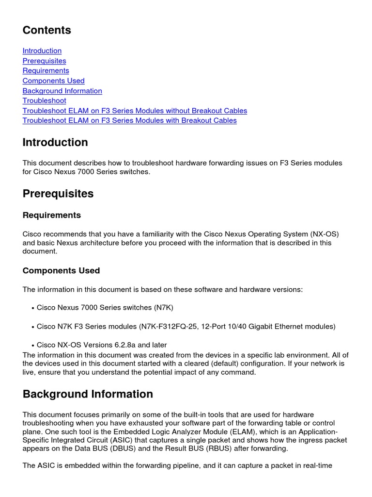 Troubleshoot Hardware Forwarding Issues Pdf I Pv6 Networking