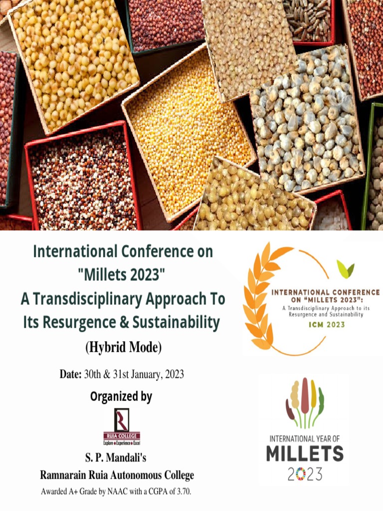 Brochure of International Conference On Millets 2023 | PDF | Food ...