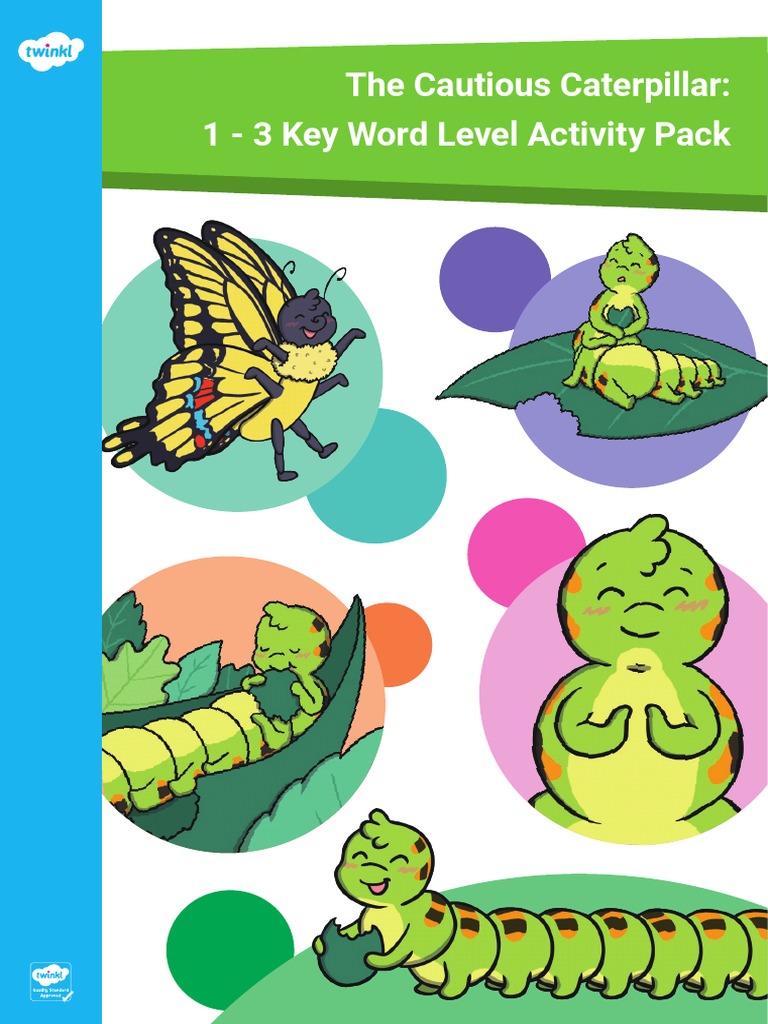 The Cautious Caterpillar 1 - 3 Key Word Level Activity Pack | PDF | Butterfly