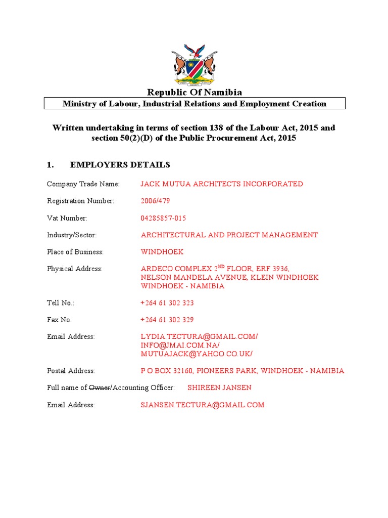Written Undertaking Template | PDF | Business | Economies
