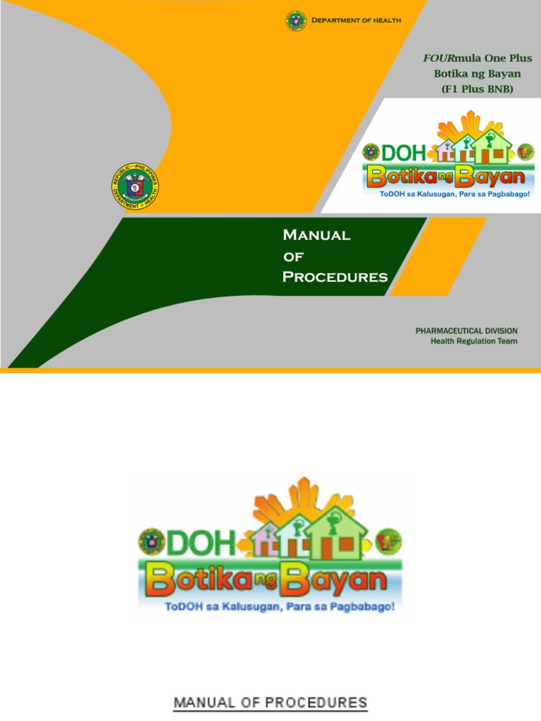 F1 Plus Botika NG Bayan Manual of Procedures | PDF | Pharmacy | Medical ...