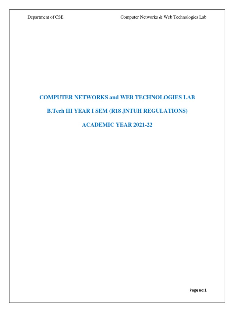 CN - WT Cse Lab Manual | PDF | Network Congestion | Routing