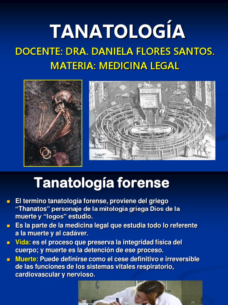 5,6.-Tanatología I-Ii | PDF | Muerte | Descomposición