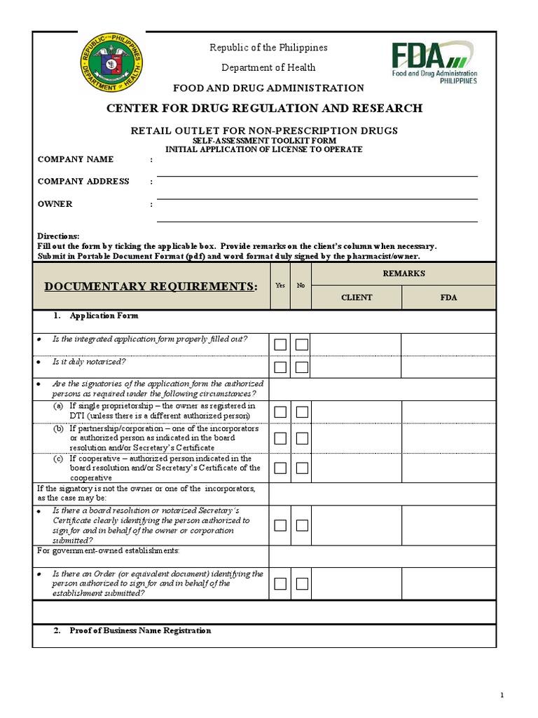 RONPD SATK Form Initial Application of LTO 1.3 | PDF | Franchising ...