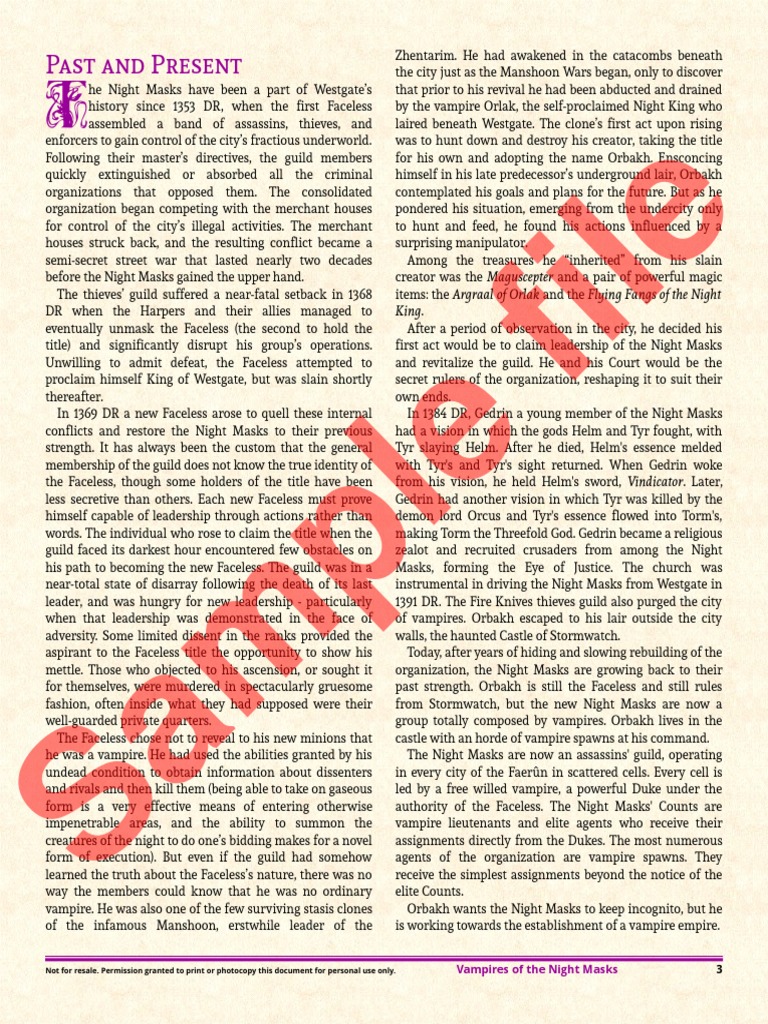 Sample | PDF | Vampires