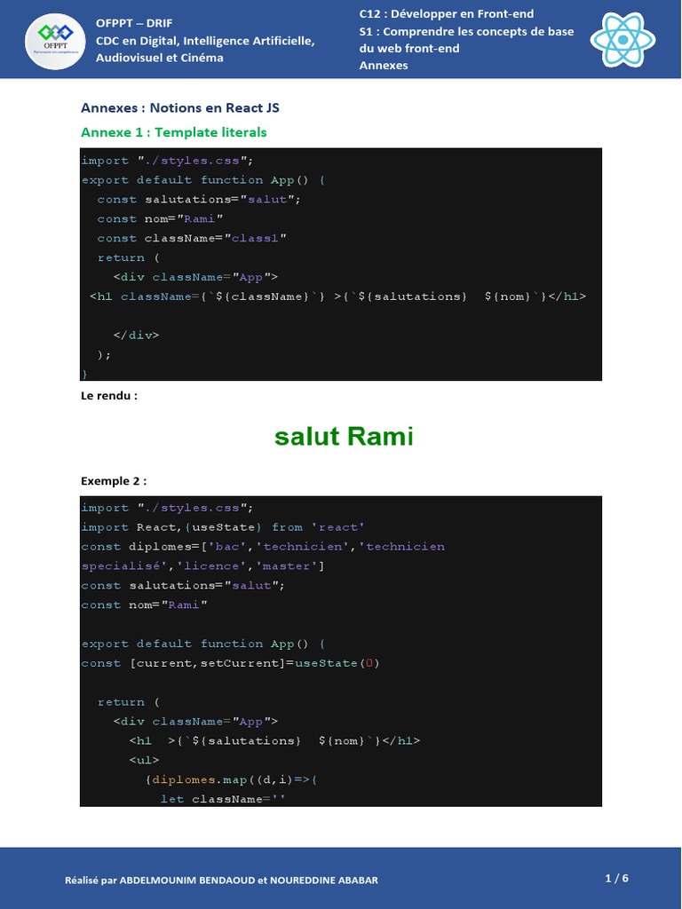 Concepts de Base en React JS | PDF | Génie logiciel | Informatique