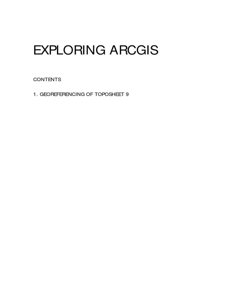 GISArcMAp and Georeferencing ArcGIS | PDF | Arc Gis | Geographic ...