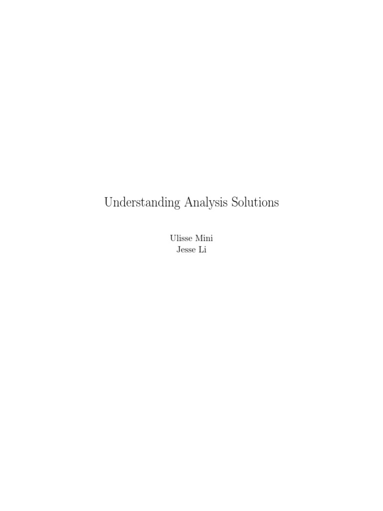 Full Solution Abbott | PDF | Mathematical Concepts | Mathematical Objects