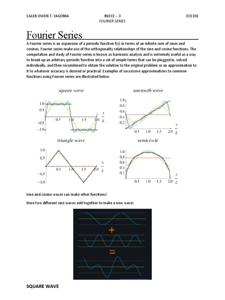 Fourier Series | PDF | Trigonometric Functions | Fourier Series