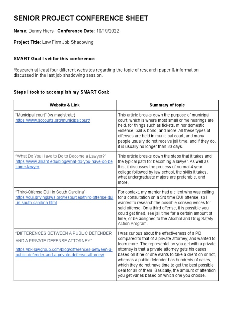 Donald Hiers - Traditional Conference Sheet | PDF | Lawyer | Public ...