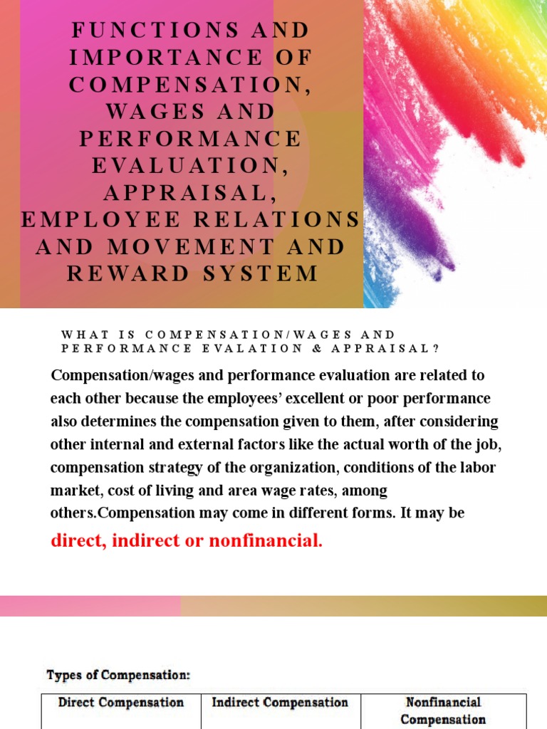Functions of Compensation and Evaluation | PDF | Cost Of Living ...
