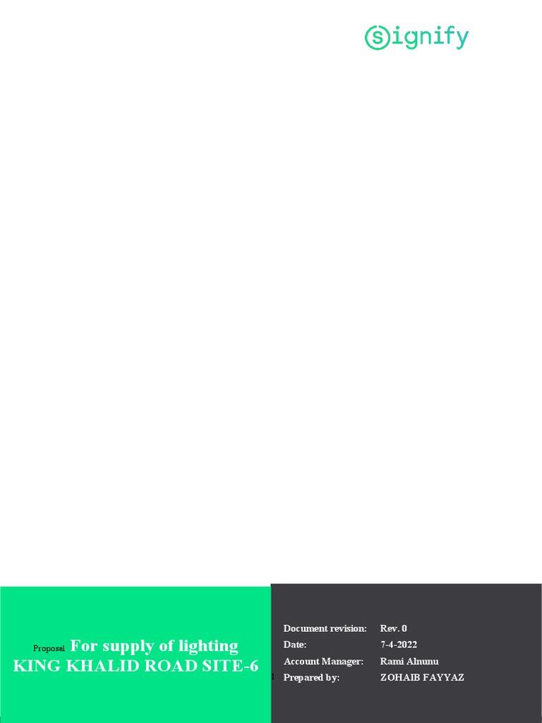 Signify Proposal - SITE 6 | PDF | Contractual Term | Value Added Tax