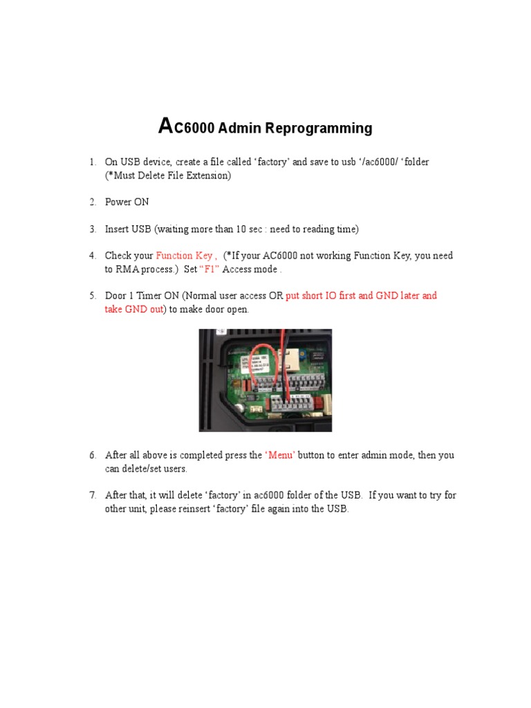AC6000 Menu Access Without Admin Verification | PDF | Home & Garden ...