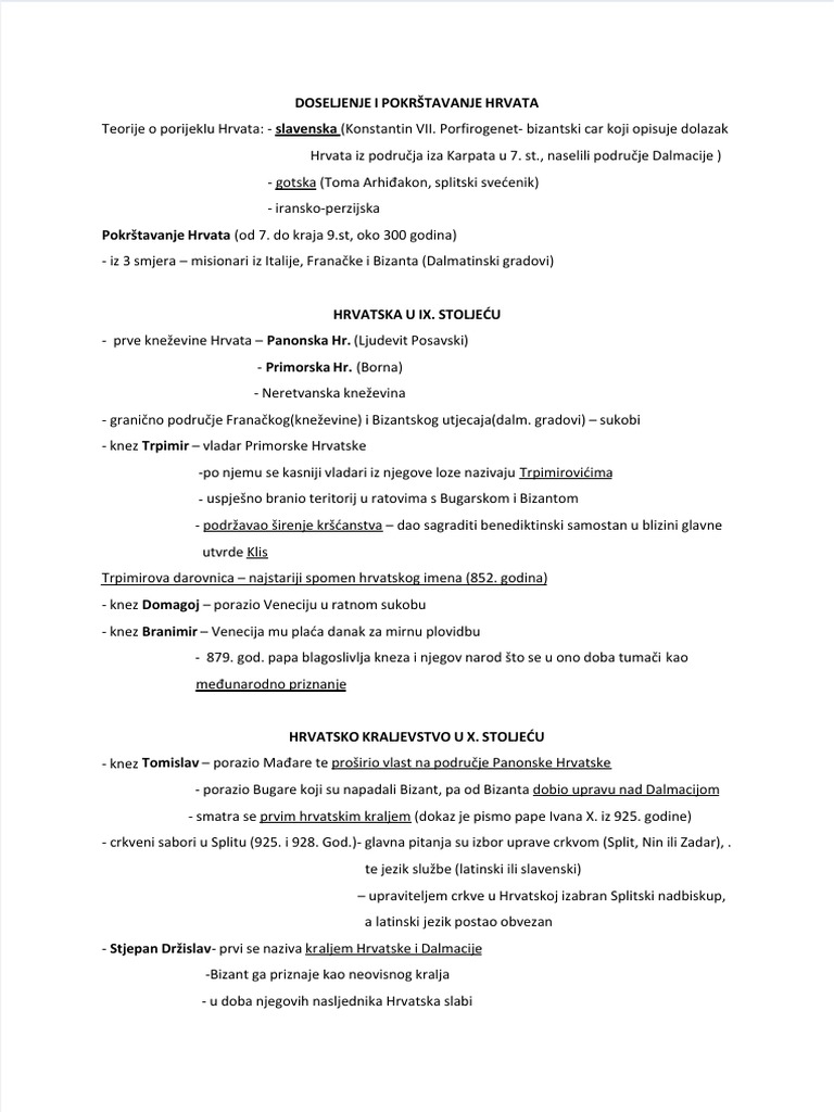 Dokumen - Tips Hrvatska U Ranom Srednjem Vijeku Skripta | PDF