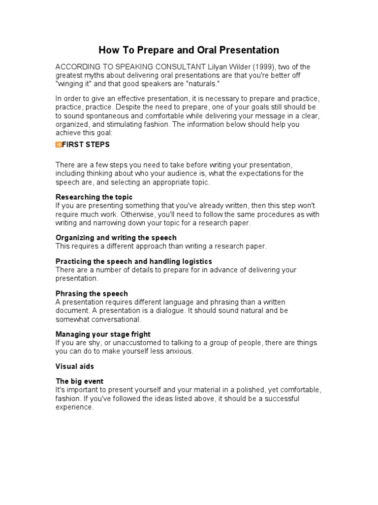 How to Prepare an Oral Presentation | Public Speaking | Communication