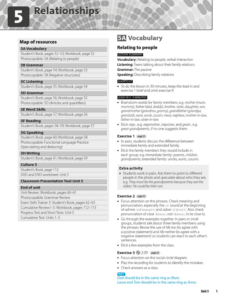 Unit 5 | PDF | Verb | Grandparent