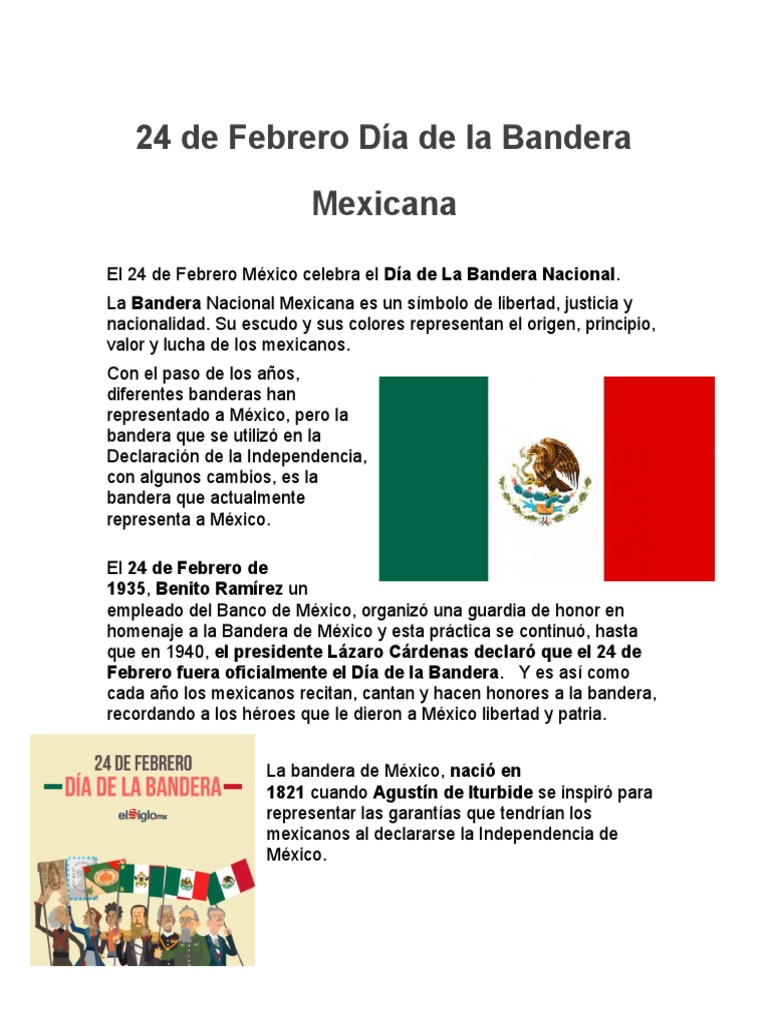 24 de Febrero Día de La Bandera Mexicana | PDF