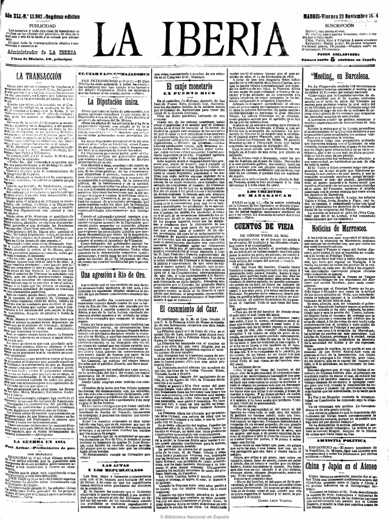 La Iberia Madrid 1868 23 11 1894 | PDF